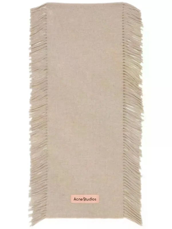 Acne Studios Wool Fringed-edge Scarf - Neutrals