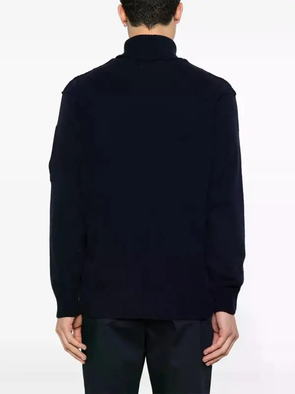 C.P. COMPANY Lens-detail Sweater - Blue