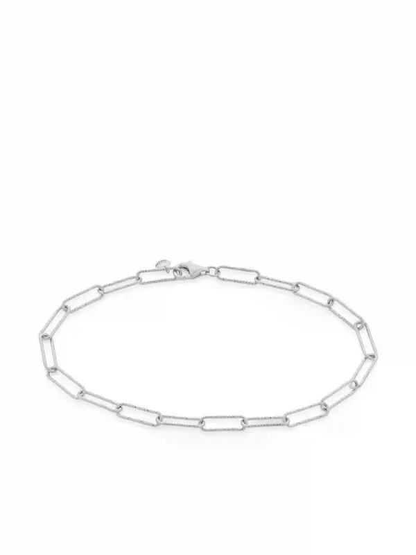 Monica Vinader Alta Textured Chain Bracelet In Recycled Sterling - Silver