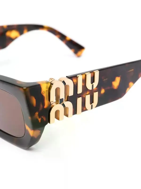 Miu Miu Tortoiseshell Effect Cat Eye Frame Sunglasses - Brown