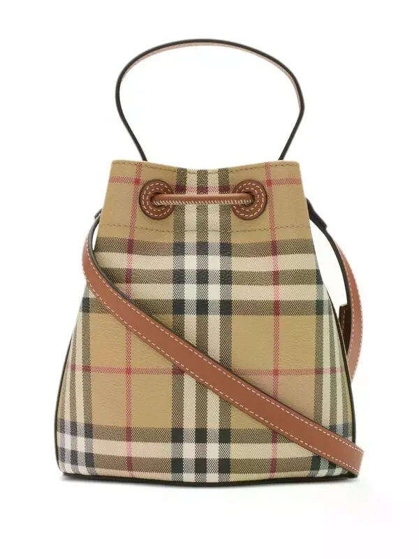 Burberry Check-pattern Bucket Bag - Neutrals
