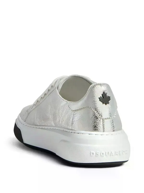 Dsquared2 Metallic Leather Lace-up Sneakers