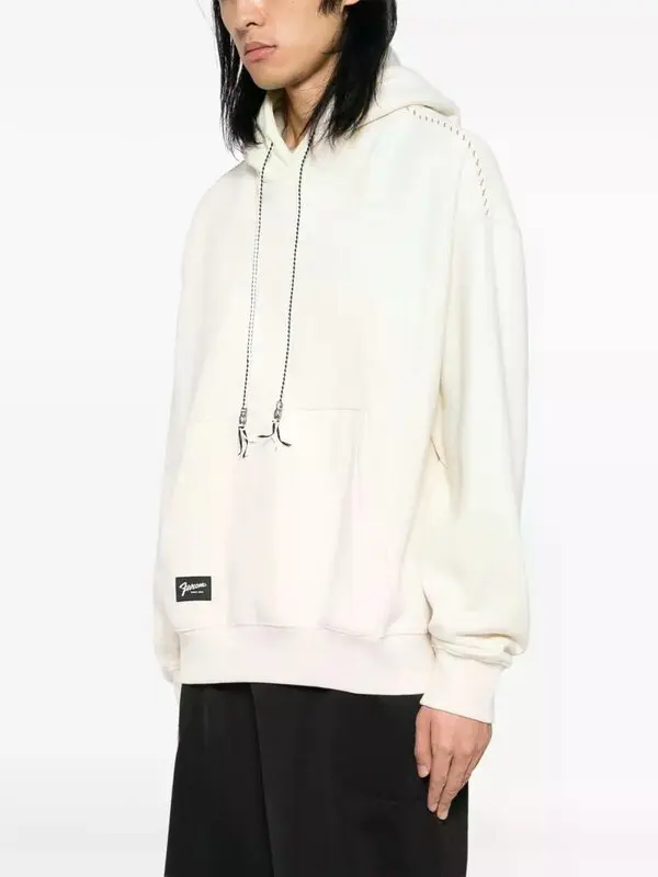 FIVE CM Leather Trim Hoodie