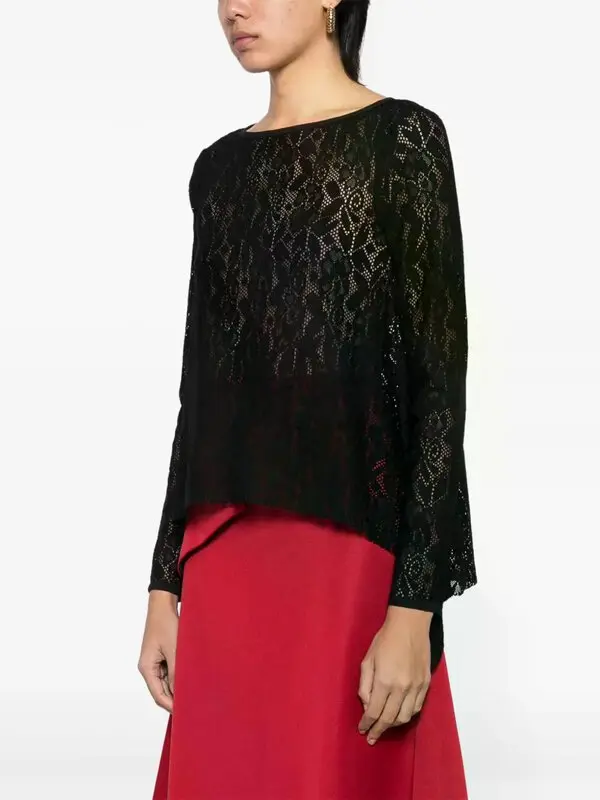 High Affection Flare Top Pointelle Knit