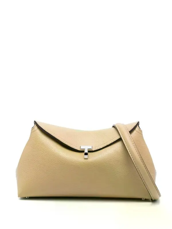 TOTEME T-lock Leather Clutch Bag - Green