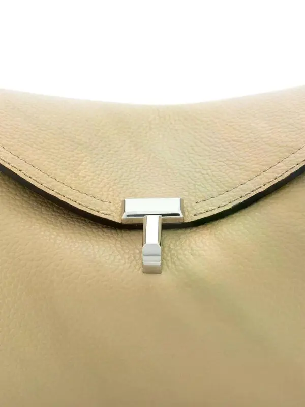 TOTEME T-lock Leather Clutch Bag - Green