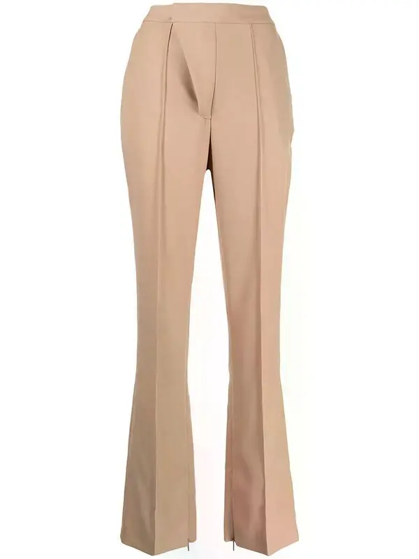 AMBUSH High-waisted Flared Virgin Wool Trousers