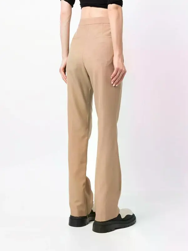 AMBUSH High-waisted Flared Virgin Wool Trousers