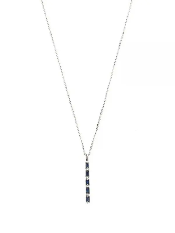 SUZANNE KALAN 18kt White Gold Sapphire Necklace - Silver