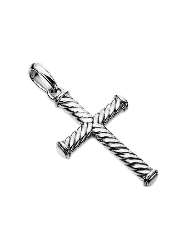 David Yurman Sterling Cable Cross Pendant