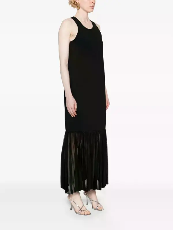 JIL SANDER Knitted Maxi Dress With Pleated Hem