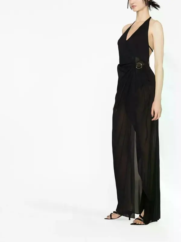 LOUISA BALLOU Sleeveless V-neck Maxi Dress