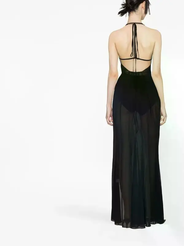 LOUISA BALLOU Sleeveless V-neck Maxi Dress