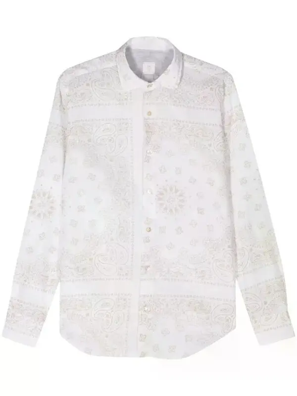 Eleventy Paisley-print Button-up Shirt