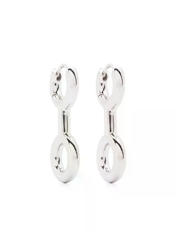 Charlotte Chesnais Binary Chain Huggie Earrings