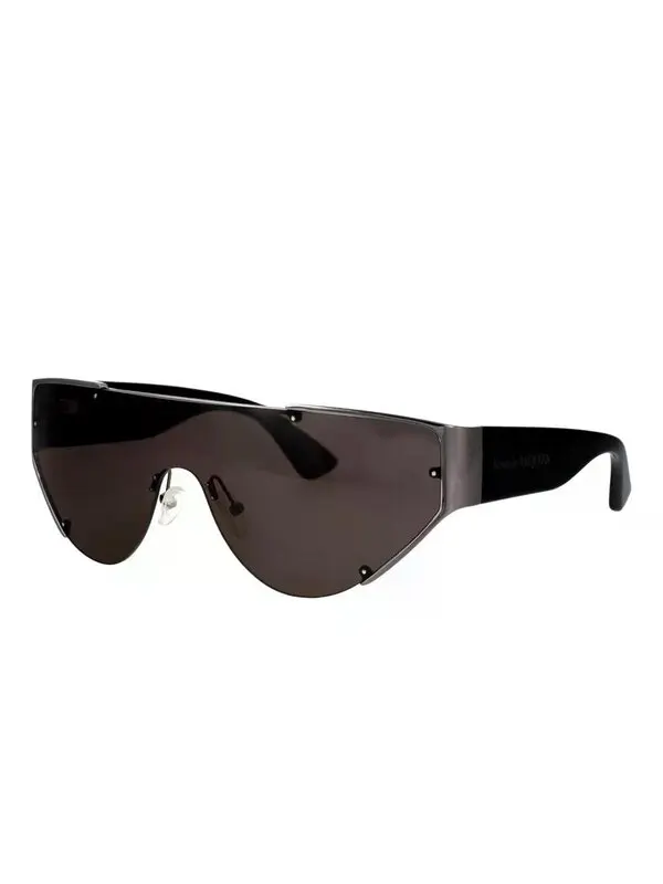 Alexander McQueen The Grip Shield-frame Sunglasses - Black