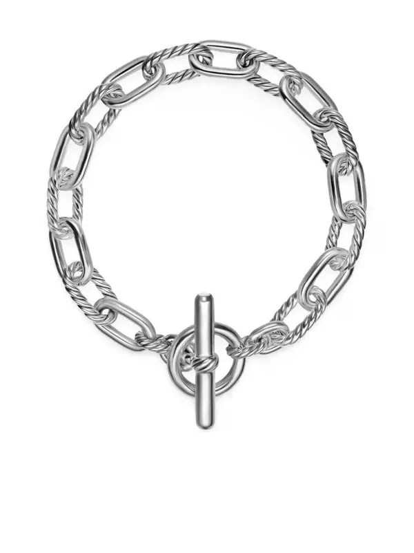 David Yurman Sterling Cable-link Bracelet With T-bar Fastening