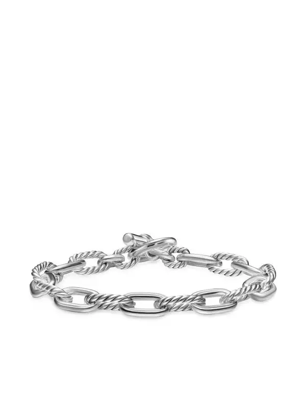 David Yurman Sterling Cable-link Bracelet With T-bar Fastening
