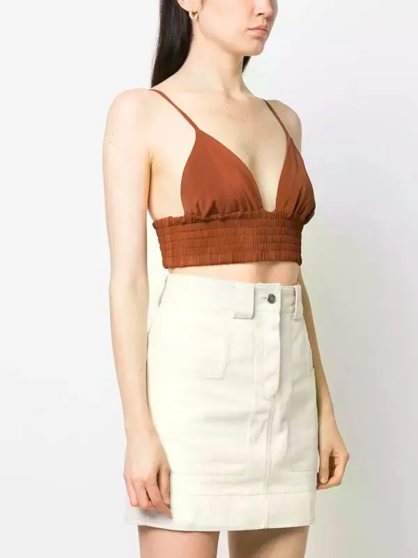 Federica Tosi Triangle-cup Shirred Top