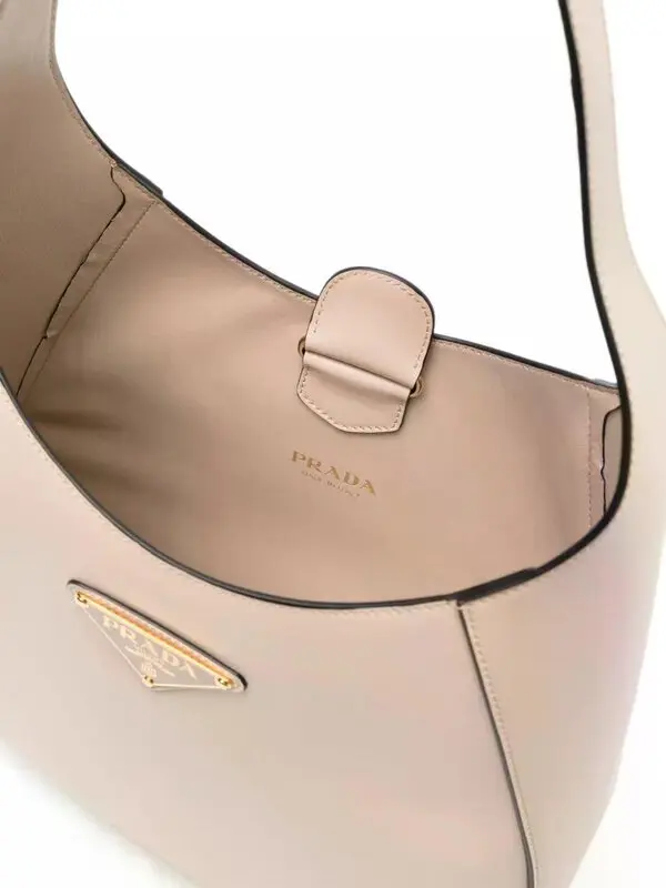 Prada Leather Shoulder Bag - Neutrals