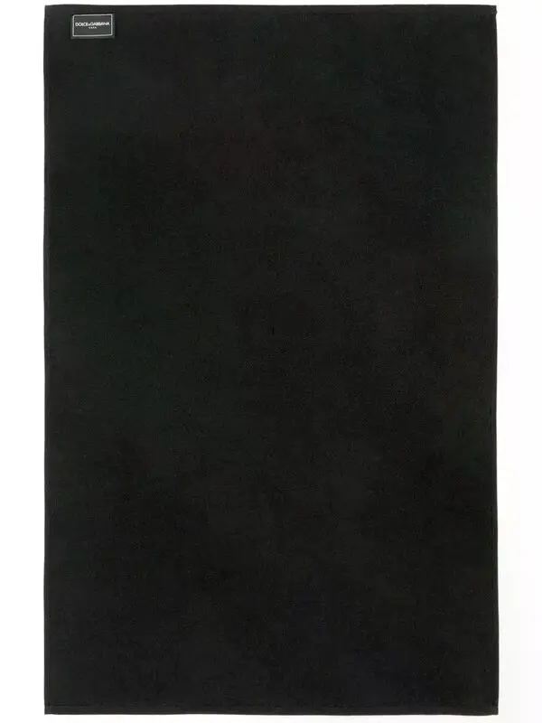 Dolce & Gabbana Cotton Terry Bath Mat - Black