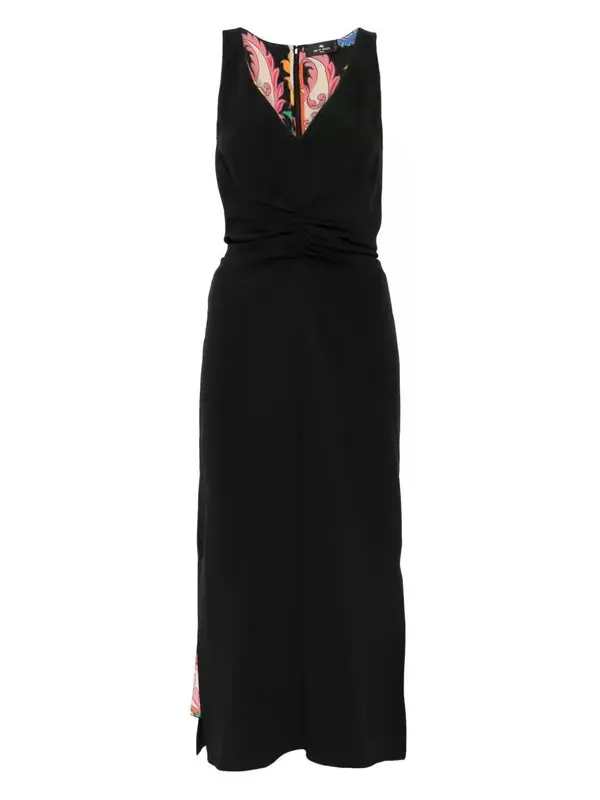 Etro Ruched Detail Midi Dress