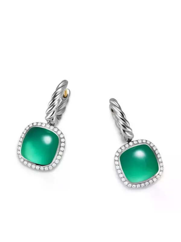David Yurman Sterling Albion Diamond Drop Earrings
