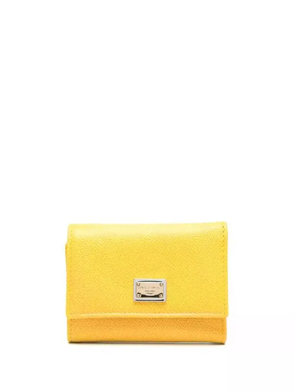 Dolce & Gabbana Logo-plaque Compact Wallet - Yellow
