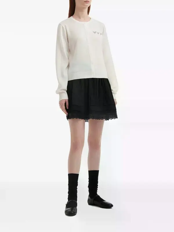 B+AB Embroidered Hem A-line Skirt