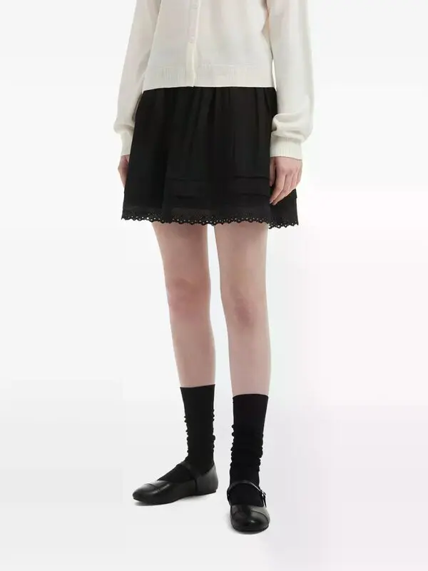 B+AB Embroidered Hem A-line Skirt