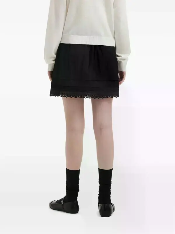 B+AB Embroidered Hem A-line Skirt