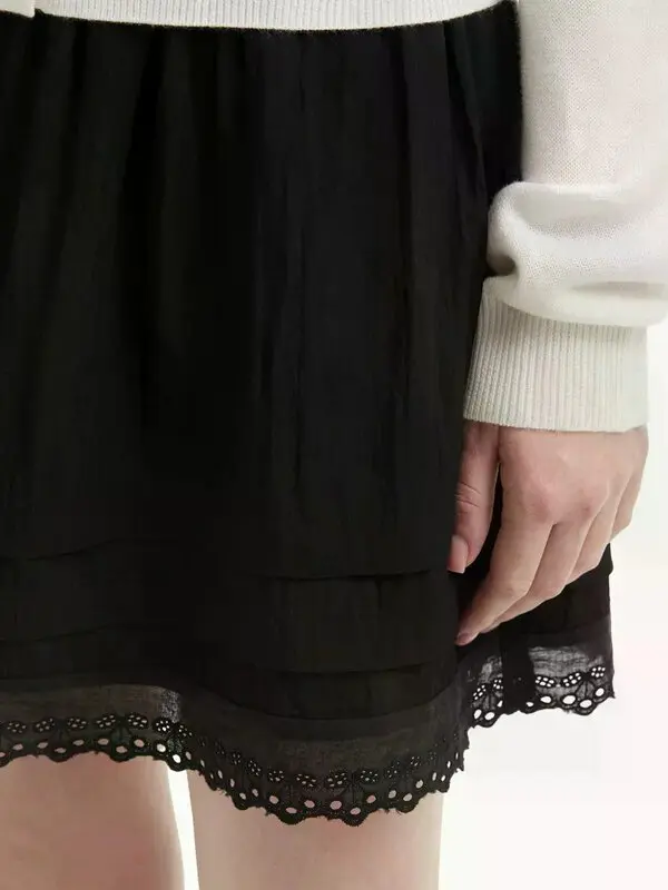 B+AB Embroidered Hem A-line Skirt