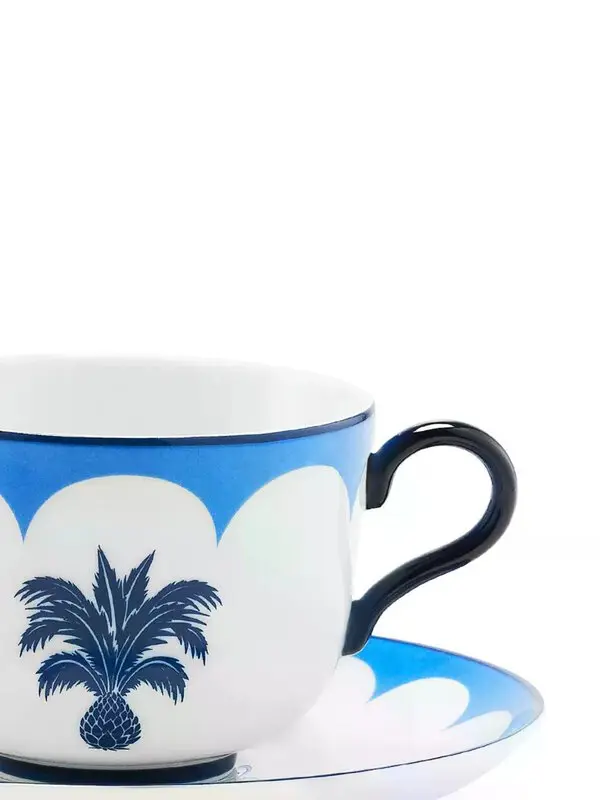 AQUAZZURA CASA Jaipur Teacups And Saucers - Blue