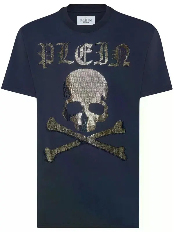 Philipp Plein Strass Skull & Bones T-shirt