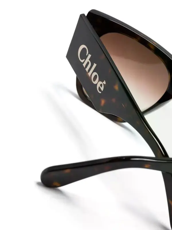 Chloé Oversized Tortoiseshell Effect Sunglasses