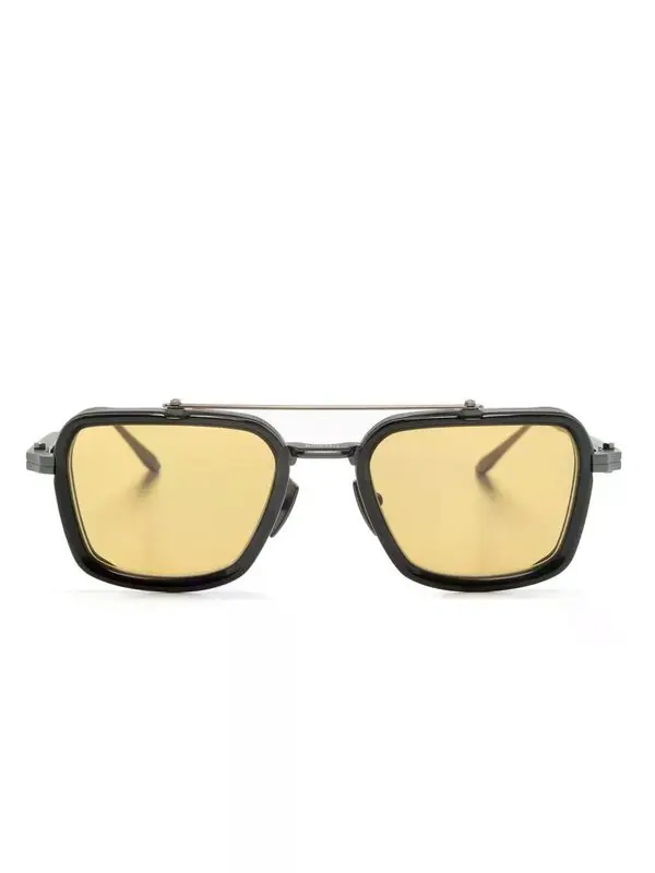 AKONI Solis Pilot-frame Sunglasses - Black