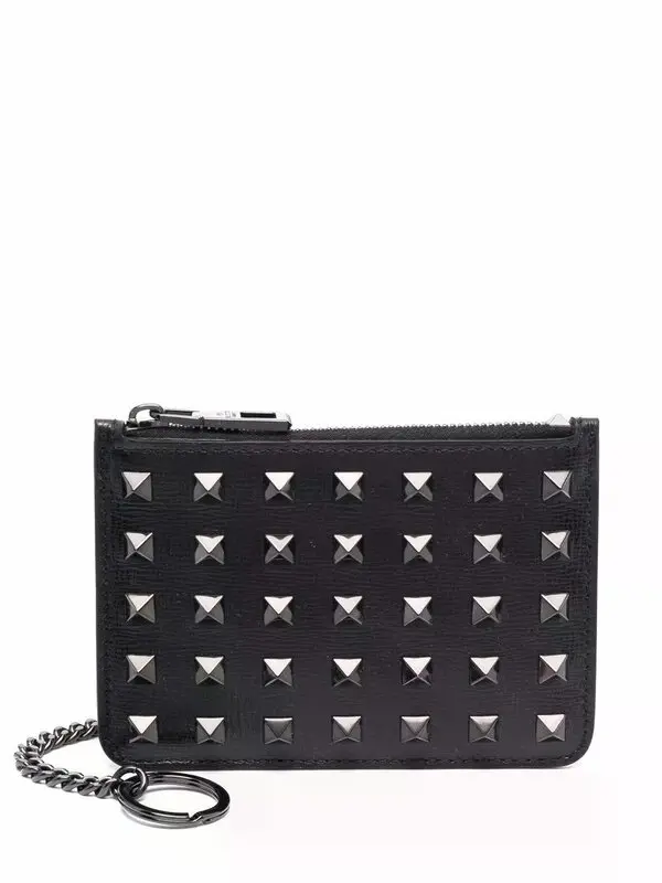 Valentino Garavani Rockstud-embellished Cardholder - Black