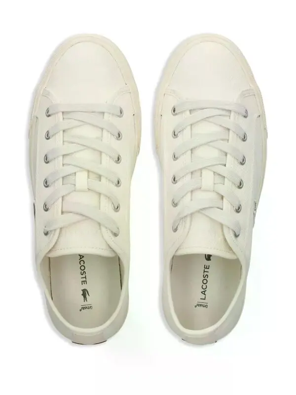Lacoste Backcourt Logo-patch Lace-up Sneakers - Neutrals