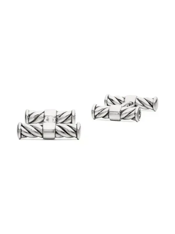 David Yurman Sterling Cable Elongated Cufflinks