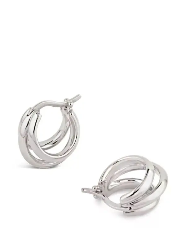 DINNY HALL Signature Triple Hoop Earrings - Silver