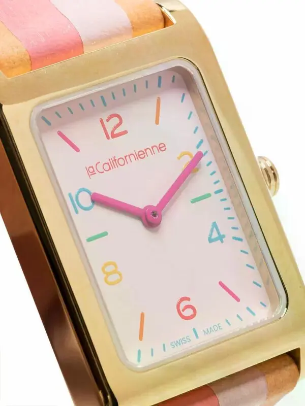 LACALIFORNIENNE Gold-plated Stainless Steel Watch With Leather Strap