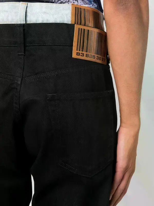 VTMNTS Double Layer Straight Leg Jeans - Black