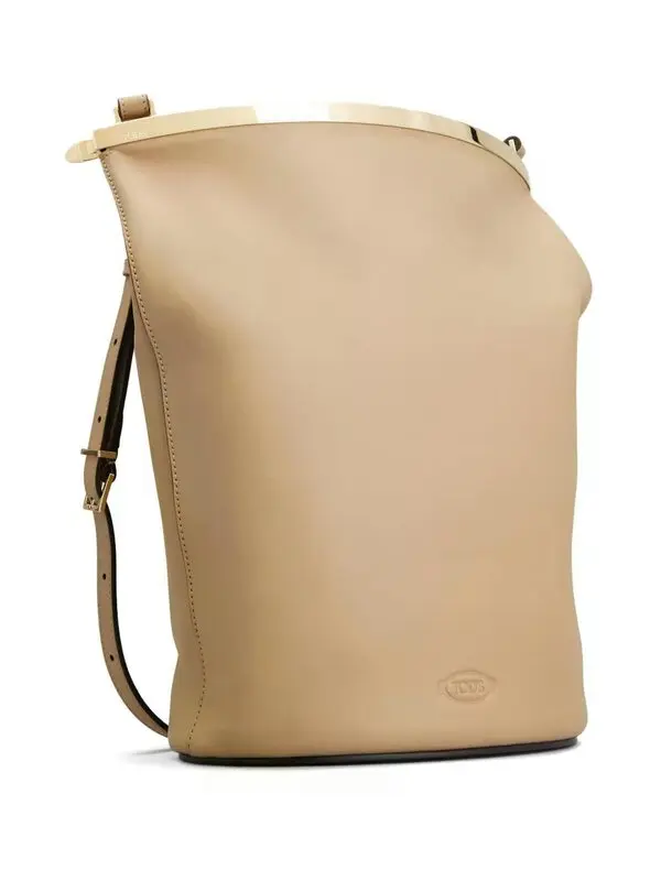 TOD'S Leather Bucket Bag - Neutrals