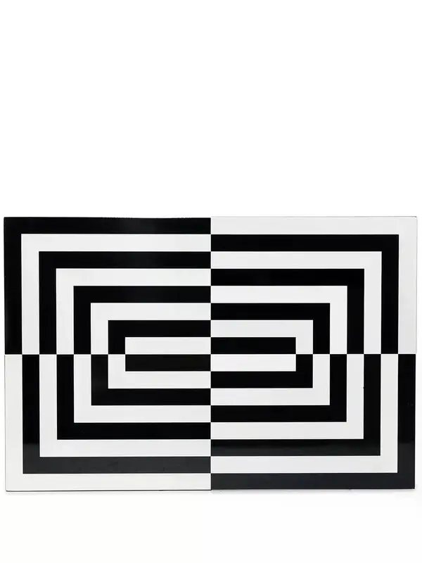 Jonathan Adler Op Art Large Lacquer Box - Black