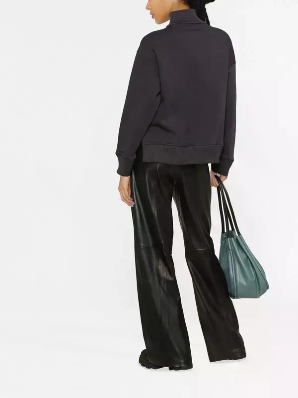 Emporio Armani Logo-embroidered Quarter-zip Sweatshirt