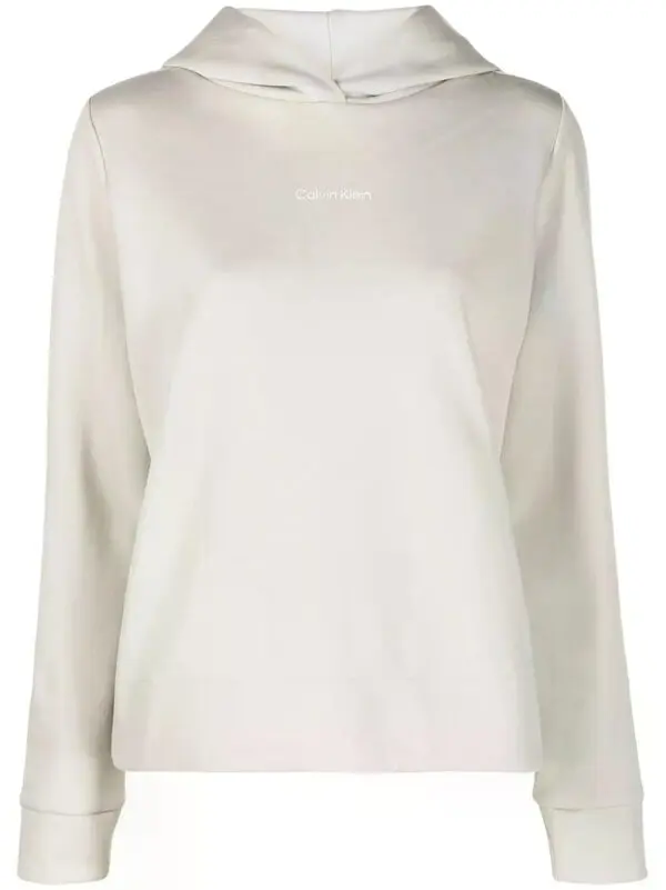 Calvin Klein Print Hoodie - Grey
