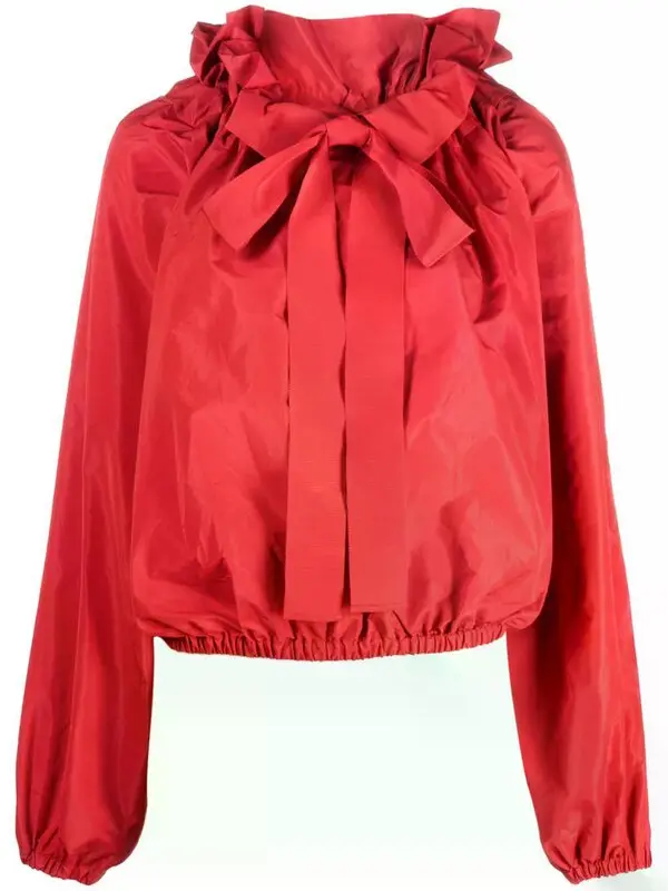 PATOU Pussy-bow Puffed Top - Red