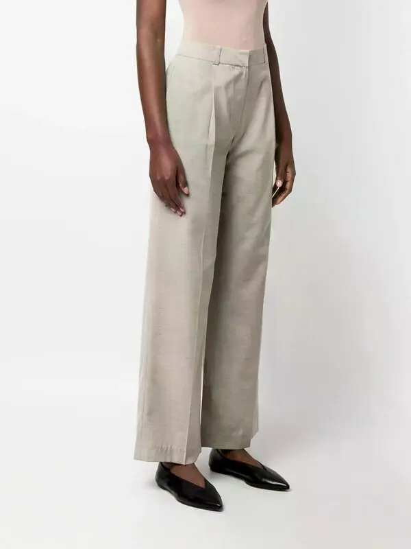 LOW CLASSIC High-waisted Pleated Wide Leg Trousers