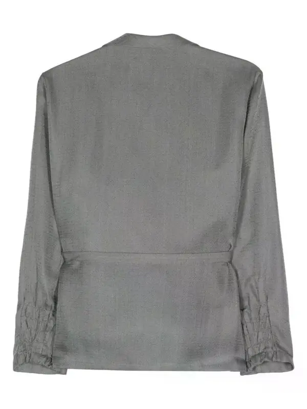 Emporio Armani Patterned Jacquard Wrap Blazer