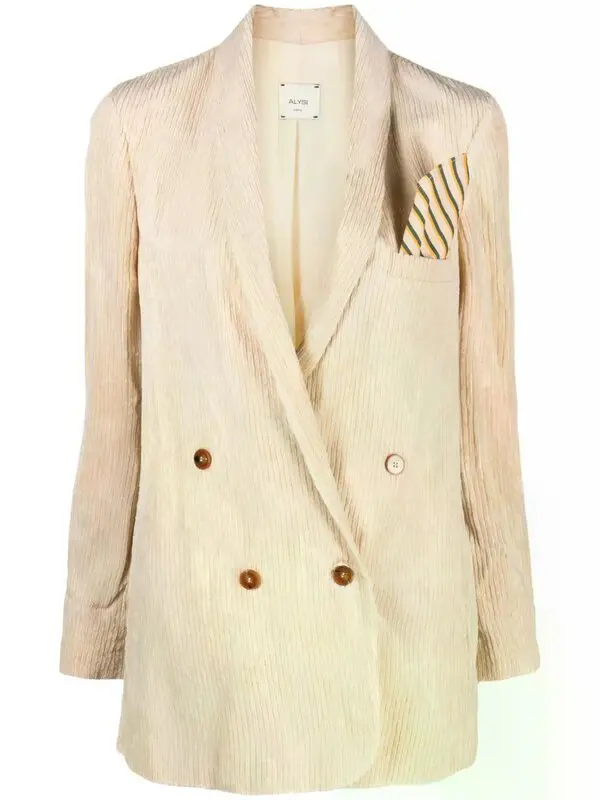 ALYSI Double-breasted Corduroy Blazer